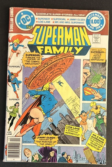 SUPERMAN FAMILY #198; App Supergirl, Colonel Future, Lois Lane; Green ...