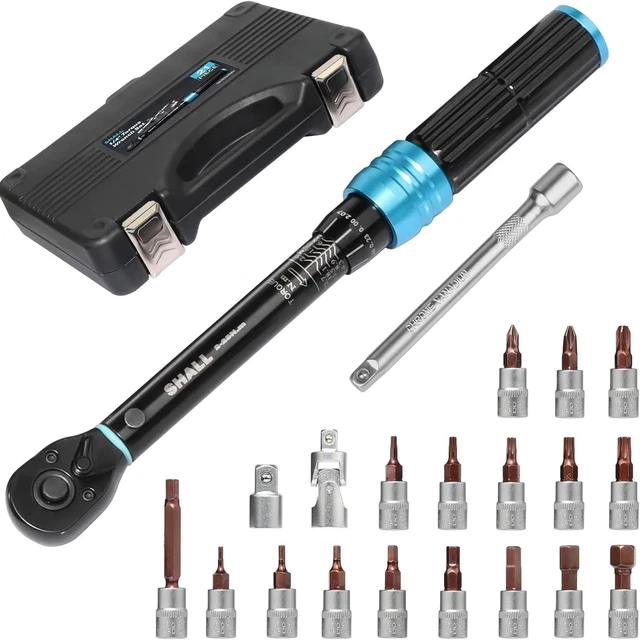 PROFESSIONAL TORQUE WRENCH Set 2-25Nm with Portable Storage Box ...