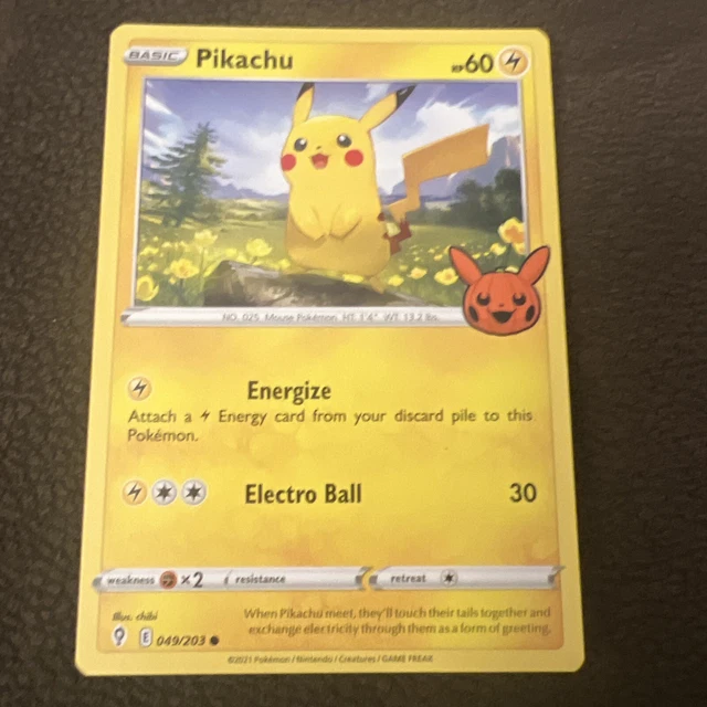 POKÉMON JCG Pikachu 049/203 Trick or Trade timbre d'Halloween EUR 8,84 ...