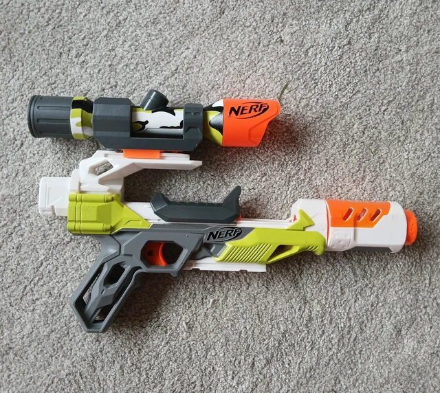 NERF IONFIRE N-STRIKE Modulus Blaster Gun with Barrel Extension £5.43 ...