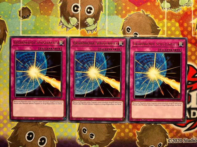 3X YU-GI-OH! MAGO-DE097 forza specchio annegante raro, quasi nuovo, 1a ...