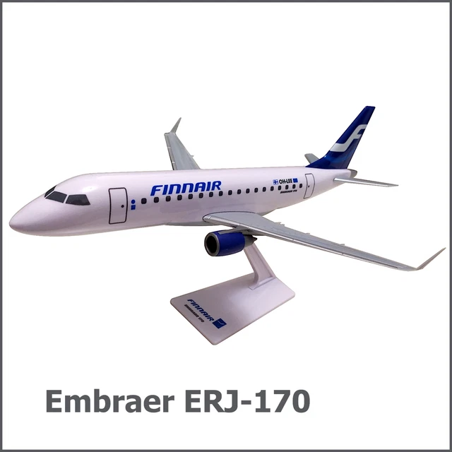 MAQUETTE FINNAIR EMBRAER ERJ-170 échelle 1:100 Collection Modèle Avion ...