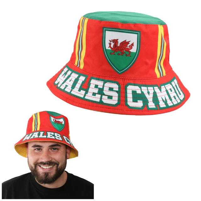 WELSH WALES CYMRU Bucket Hat World Cup Football Rugby Welsh Dragon ...