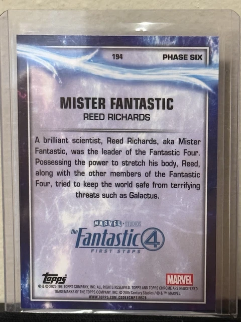 2025 TOPPS CHROME Marvel Studios 💪 #194 Sky Blue RayWave Mister ...