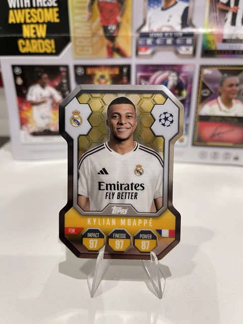 TOPPS MATCH ATTAX 24/25 2024 2025 Kylian Mbappe Chrome Shield Real ...