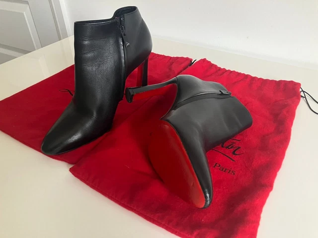 CHRISTIAN LOUBOUTIN SO Eleanor Calf Leather Ankle Boots Size 38 £176.48 ...
