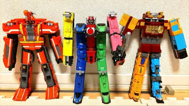 POWER RANGERS RESSHA Sentai ToQger DX Megazord Robo 3p Set BANDAI Japan ...