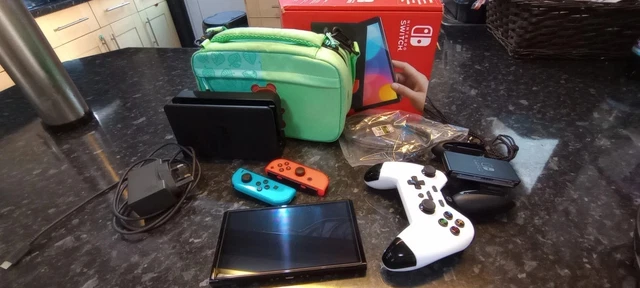 NINTENDO SWITCH OLED With 256Gb Micro SD And Animal Crossing Case. £198 ...