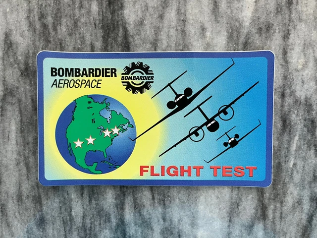 VINTAGE BOMBARDIER FLIGHT Test Center Sticker - Brand New - FREE ...