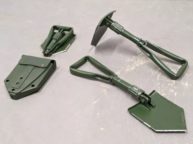 TRIFOLD SHOVEL SPADE Entrenching Tool & Case - British Army - Military ...