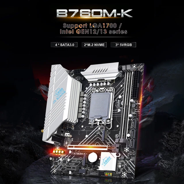 B760M-K MOTHERBOARD LGA-1700 pin DDR4 Memory Dual M.2 Interface supports WIFI` £106.79 - PicClick UK
