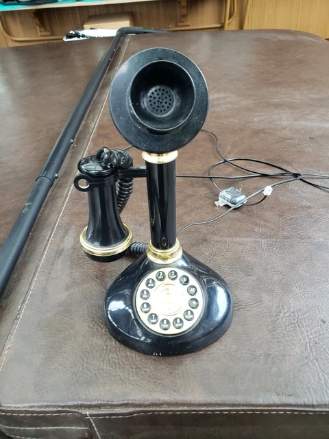 VINTAGE PUSH-BUTTON CANDLESTICK Landline Phone Telephone £53.41 ...