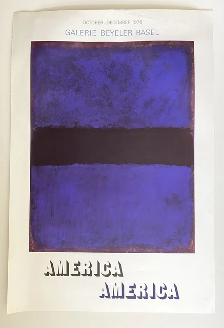 MARK ROTHKO &AMERICA America", Ausstellungsplakat, Galerie Beyeler ...