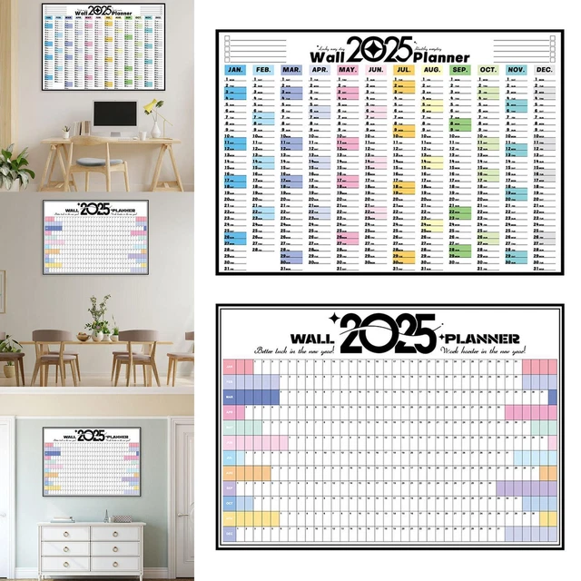 2025 WALL CALENDAR Check List Yearly Calendar Planning Activities ...