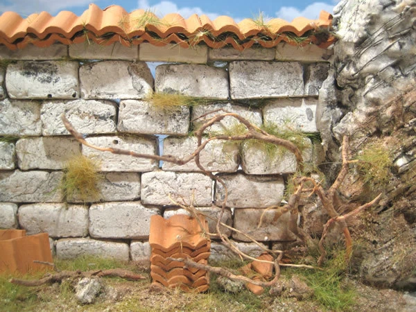 NATIVITY SCENE WALL with clay roof tile crib build yourself crib ...