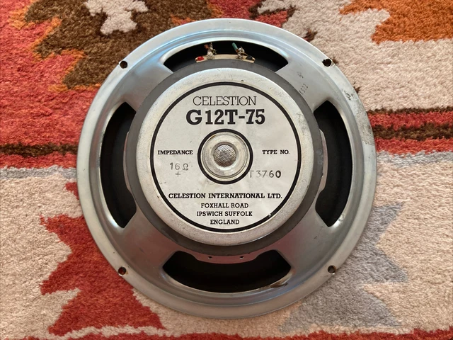 VINTAGE CELESTION G12T-75 Guitar Speaker England 16 Ohm £100.04 ...