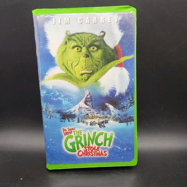 HOW THE GRINCH Stole Christmas 2001 VHS Video Tape Movie Clamshell Jim ...