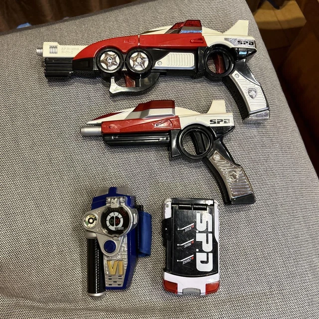 POWER RANGERS S.P.D. Dekaranger Morpher Weapon 4p set BANDAI Japan Toy ...