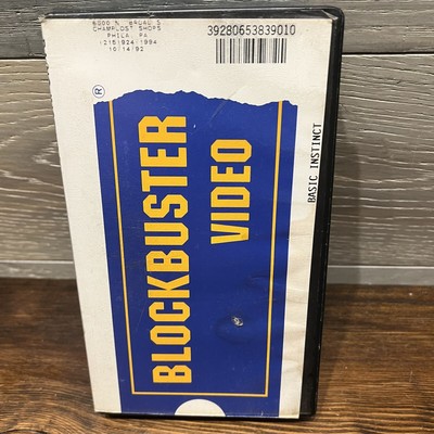 VINTAGE BLOCKBUSTER CLAM Shell Case VHS Basic Instinct Video Movie ...