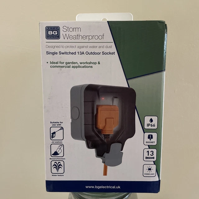 BG WEATHERPROOF IP66 1 Gang 13a DP Switched Socket. New In Box (BJ) £9. ...