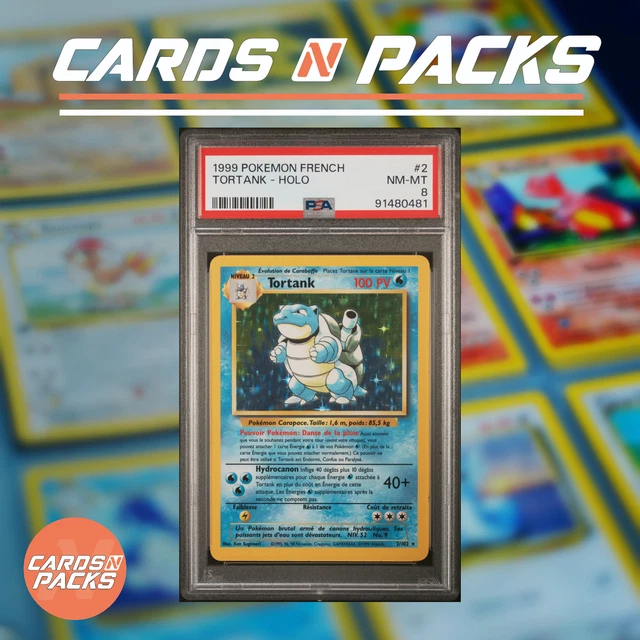 CARTE POKEMON TORTANK 2/102 HOLO Set de Base PSA 8 NM-Mint 🇫🇷🔥 EUR 549 ...