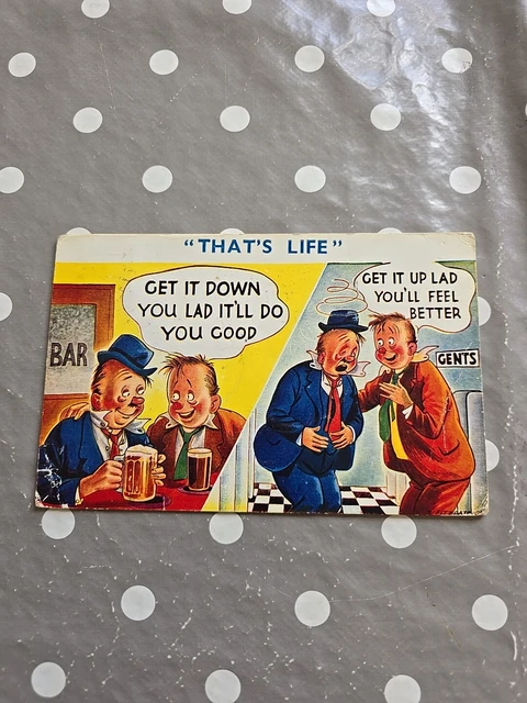 VINTAGE SAUCY SEASIDE Comic Postcard Bamforth Black Triangle No 1881 ...