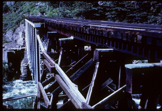 PC2-437 ORIGINAL COLOUR Slide D&RGW Narrow-Gauge Bridge at Hermosa, CO ...