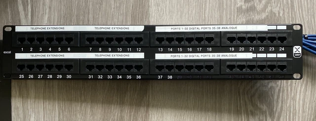 EXCEL 2U CAT5E UTP 48 Port Patch Panel RJ45 £25.00 - PicClick UK