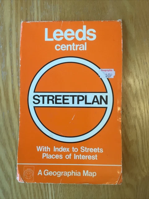 1968 GEOGRAPHIA STREET Plan / Map Of Leeds Central - With Index Of ...