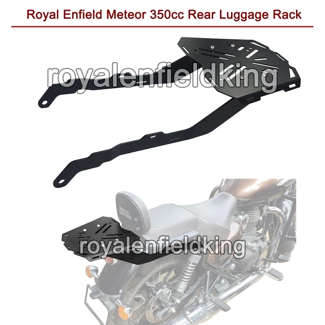 ROYAL ENFIELD METEOR 350 Rear Luggage Carrier Rack Matte Black £66.62 ...