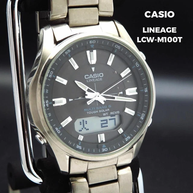 CASIO LINEAGE RADIO Controlled Solar Watch LCW M100T Made of Titanium £ ...