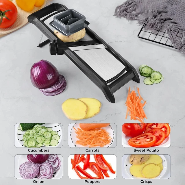 ADJUSTABLE MANDOLINE VEGETABLE Slicer by Harcas. Mandolin Slicer ...