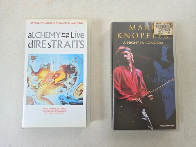 MARK KNOPFLER A NIGHT IN LONDON & Dire Straits Alchemy VHS Video Tapes ...