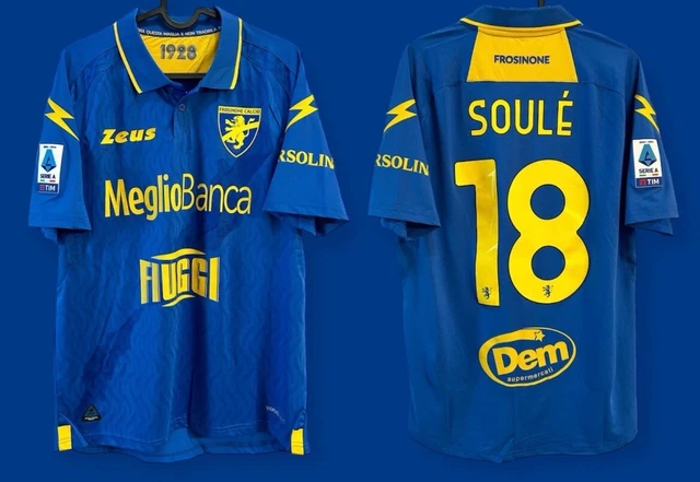 MAGLIA FROSINONE MATCH Worn Issued SOULÈ tg M 23/24 Maglia Indossata ...