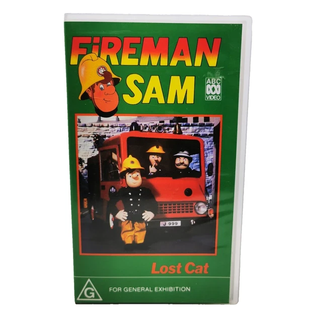 FIREMAN SAM LOST Cat VHS (Pal ABC Kids Video Tape 1991) Vintage Good ...