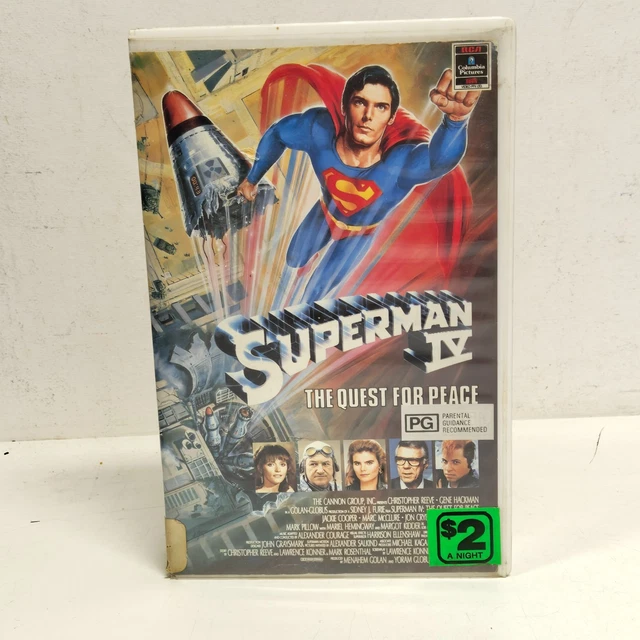 SUPERMAN IV THE Quest For Peace - Big Box Ex Rental VHS Tape £29.30 ...