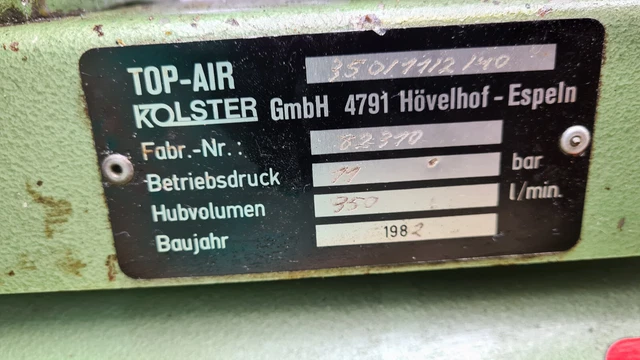 DRUCKLUFTKOMPRESSOR KOMPRESSOR FIRMA Kolster 11 Bar EUR 425,00 ...