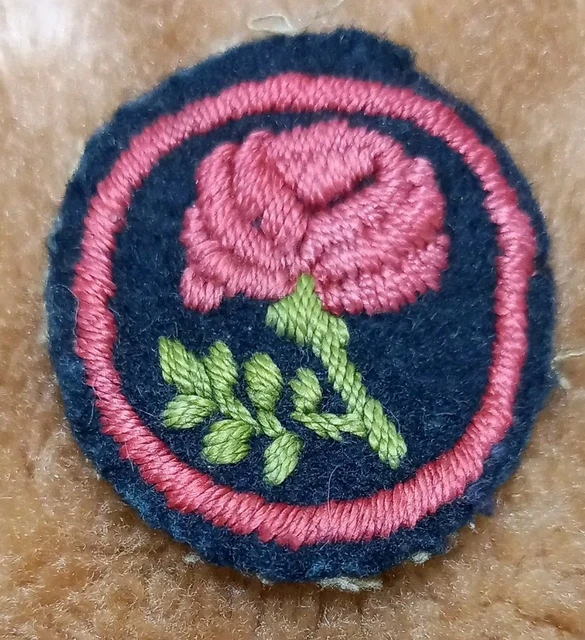 RARE VINTAGE FELT Girl Guide Patrol Emblem Badge Red Rose £11.12 ...