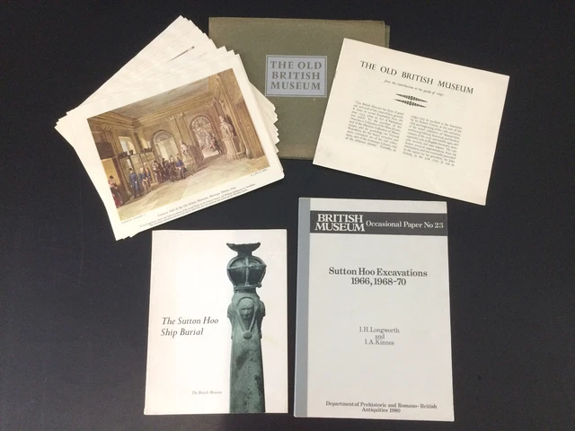 VINTAGE BRITISH MUSEUM documents-Sutton Hoo booklet-historical info and ...