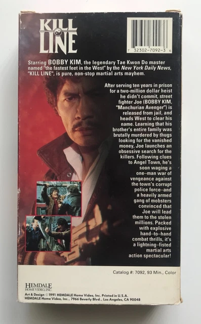 KILL LINE VHS Hemdale Bobby Kim 90s Martial Arts Action Kung Fu NTSC ...