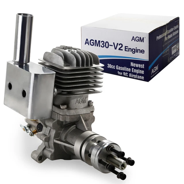 AGM 30CC DLE 30CC Gasoline Gas Petro Engine w/ Muffler For RC Model ...