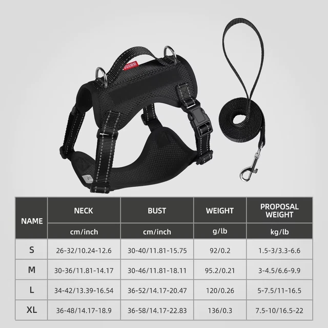 TACTICAL DOG HARNESS Small Dogs Military Escape Proof Lightweight ...