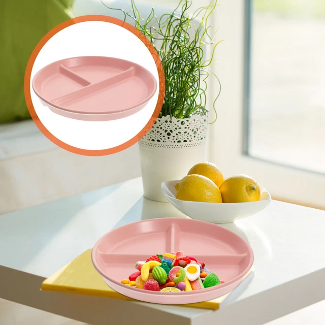 HOME DIVIDED FOOD Plates Grid Disc Appetizer Serving Tray Salad Baby £ ...