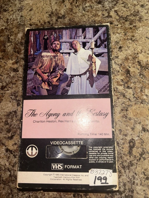 THE AGONY AND the Ecstasy (VHS, 1995) Charlton Heston Rex Harrison £1. ...