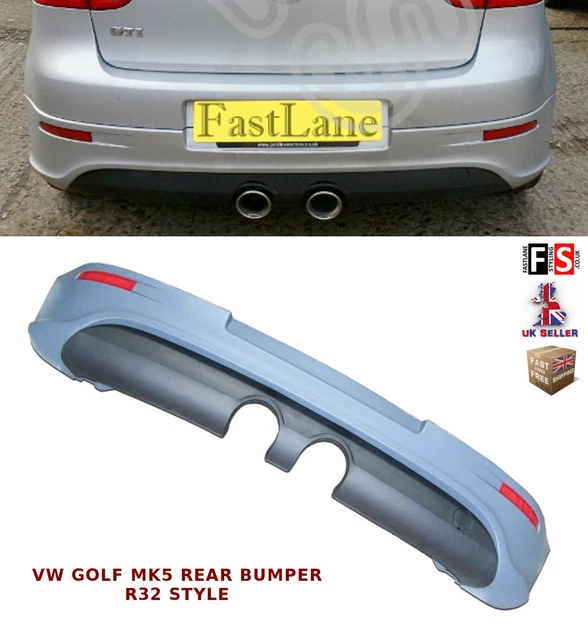 VW GOLF MK5 Rear Bumper Diffuser R32 Look Body Kits 100% Oem Fit Tdi ...