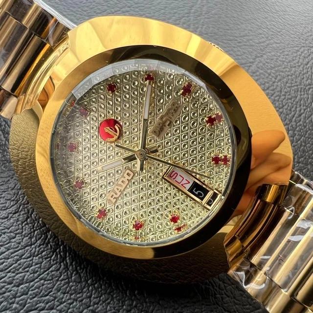 RADO DIASTAR VINTAGE Watch Automatic Day Date Gold Red EUR 210,42 ...
