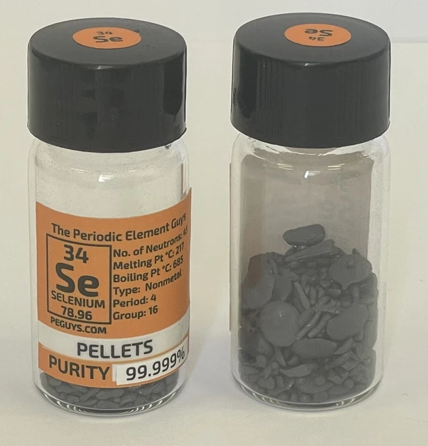 SELENIUM PURE PELLETS 99.999% 10 Grams in Labeled Periodic Element ...