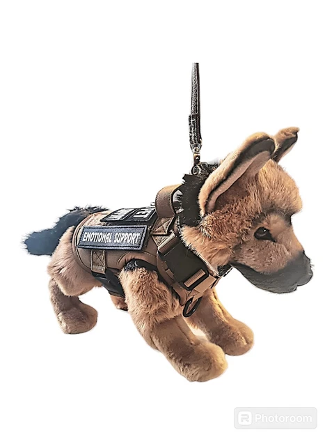 ESSA DOG, 41CM Douglas German Shepherd, Emotional Support Stuffed Animal. £149.99 - PicClick UK