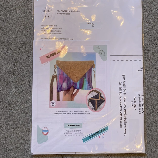 THE SWALK BAG Sewing Pattern - Finished Size 23.5 x 16cm £2.80 ...