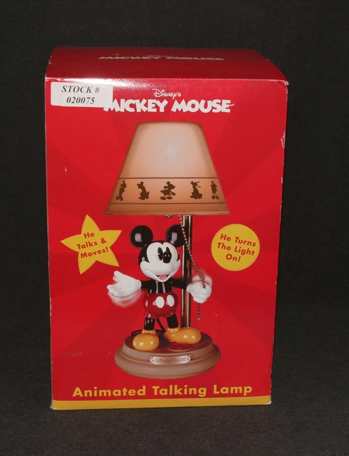 DISNEY MICKEY MOUSE 2002 Talking Lamp Disney Animated Minnie Pluto ...